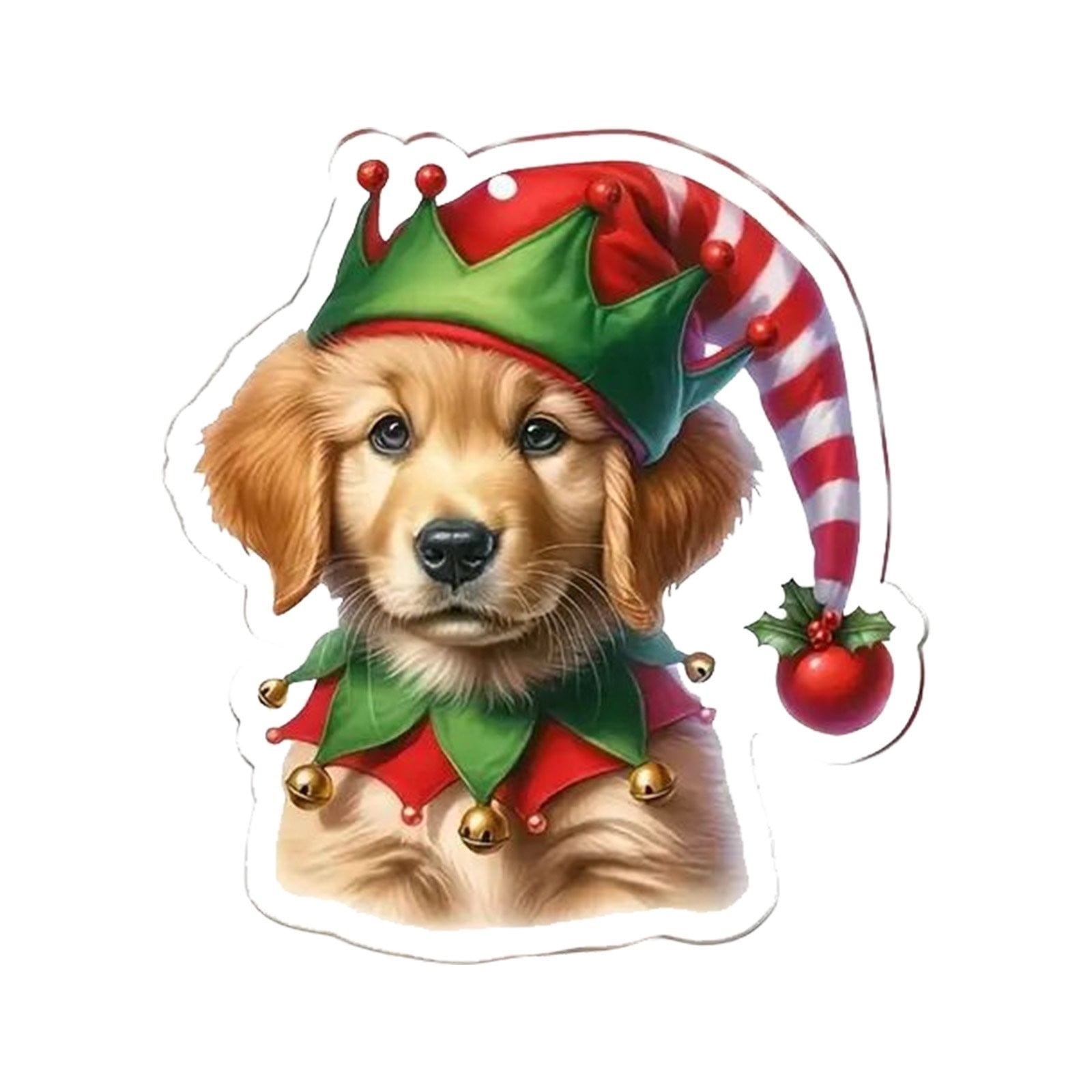 Ornements de Noël Thème Chien Décorations de Fête en Acrylique 2D pour ...