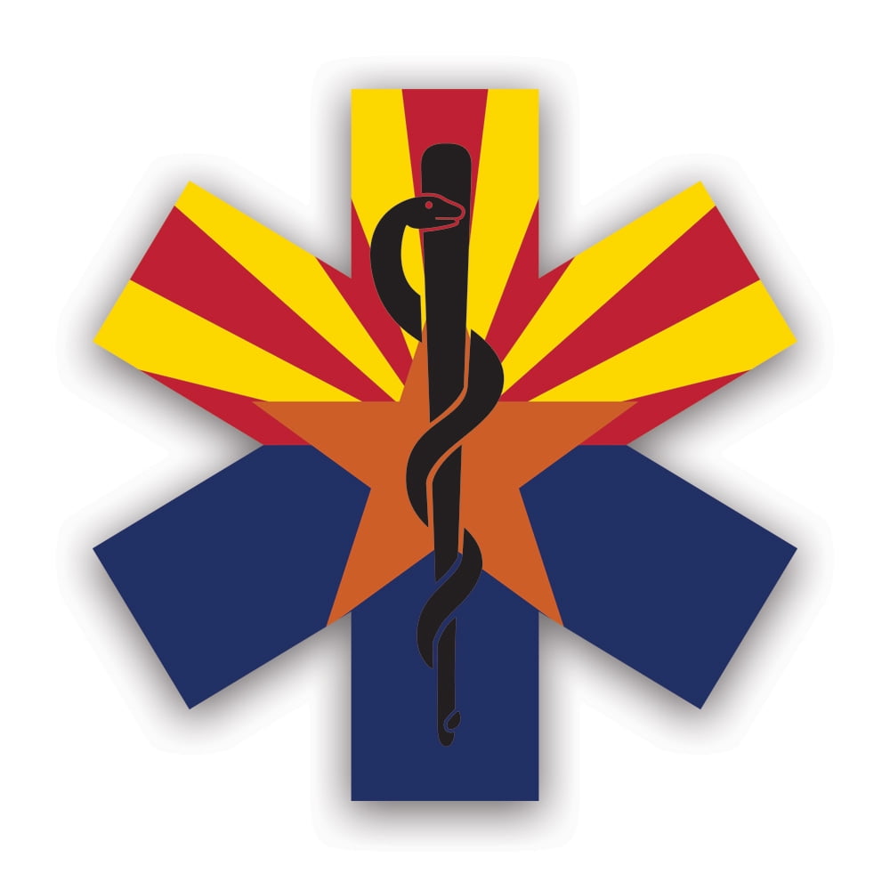 Arizona Star of Life Flag Sticker Decal - Self Adhesive Vinyl ...