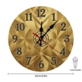 2D Flat Wall Clock Art Print, Silent Non Ticking Battery Operated ...