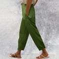 ANINEO Womens Daily Elastic Waist Workout Trousers Solid Color Long ...