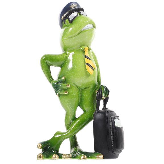 Inspirational Cute Praying Frog On Rock Statue By DWK | Novelty ...