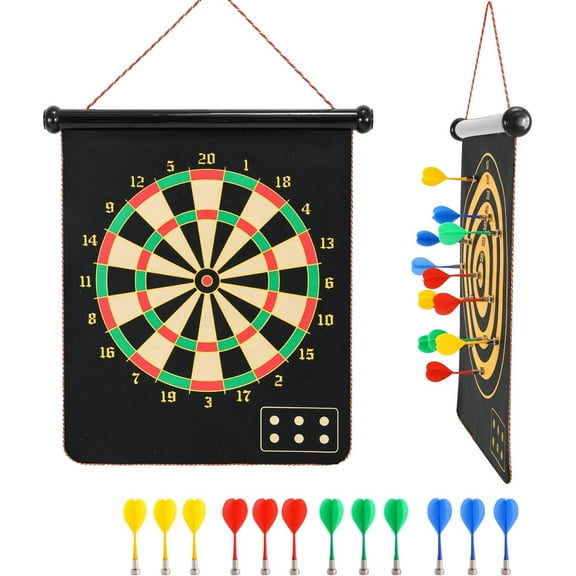 Trademark Games Paper Dart Board with Six 17g Brass Tipped Darts and ...