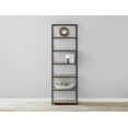 Mainstays 6-Shelf Metal Frame Bookcase, Rustic Brown - Walmart.com
