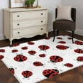 Area Rug 3x5ft Country Ladybug Pastoral Animal Area Rugs Washable Low ...