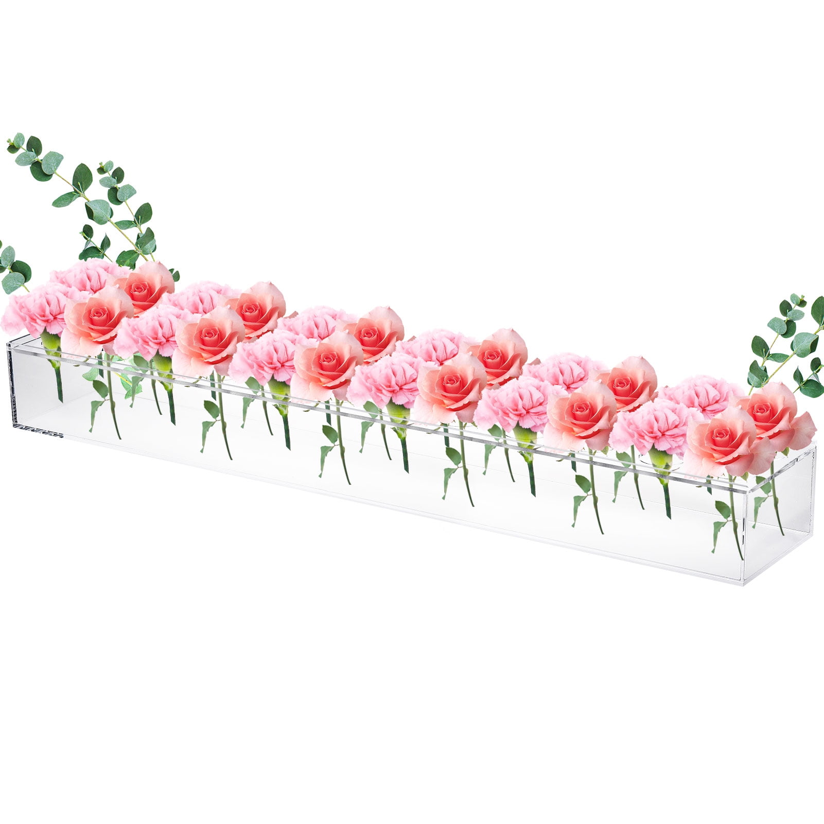 Rectangular Flowers Vases Clear Acrylic Modern Vases ，Rectangular ...