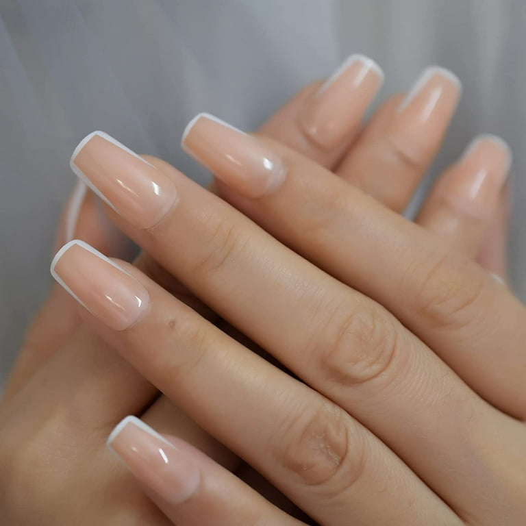 Natural Square Acrylic Nails