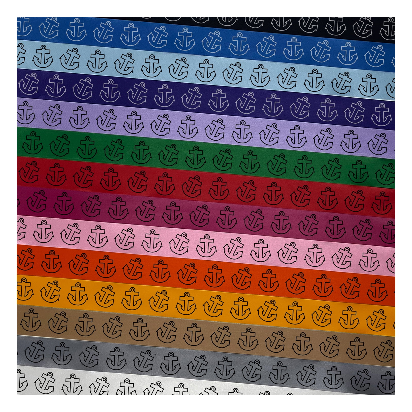 Boat Anchor Nautical Outline Satin Ribbon for Gift Wrapping Bows Craft ...