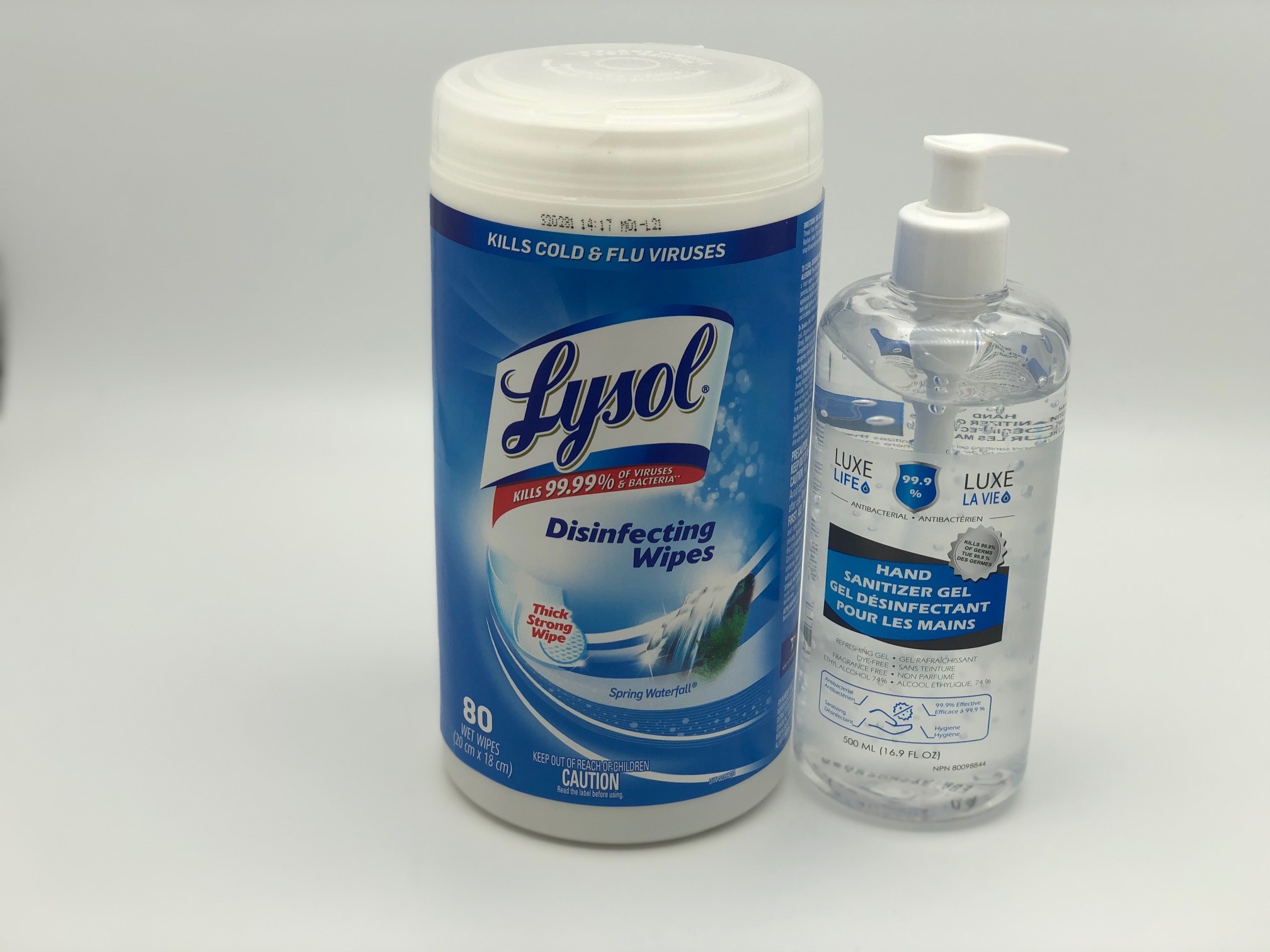 Lysol Spring Waterfall 100 Count Disinfecting Wipes & Hand Saniziter ...