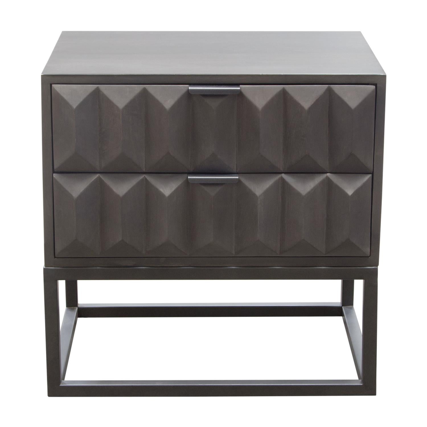 Diamond Sofa Spectrum 2-Drawer Solid Mango Wood Accent Table ...