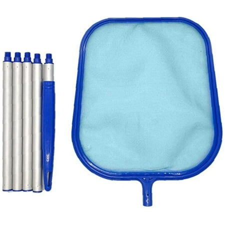 Pool Cleaning Net Swimming Pool Debris Cover Leaf Mesh Net with 5 Pole ...