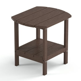Ariel Outdoor Wood Side Table, Gray Finish - Walmart.com