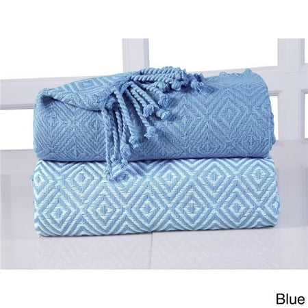 Affinitylinens DSTH100PCT-BLE 60 in. 100 Percent Soft. Cotton Diamond ...