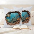 3D Ocean Outdoor Waterproof Pillow Covers, Modern Abstract Nature ...
