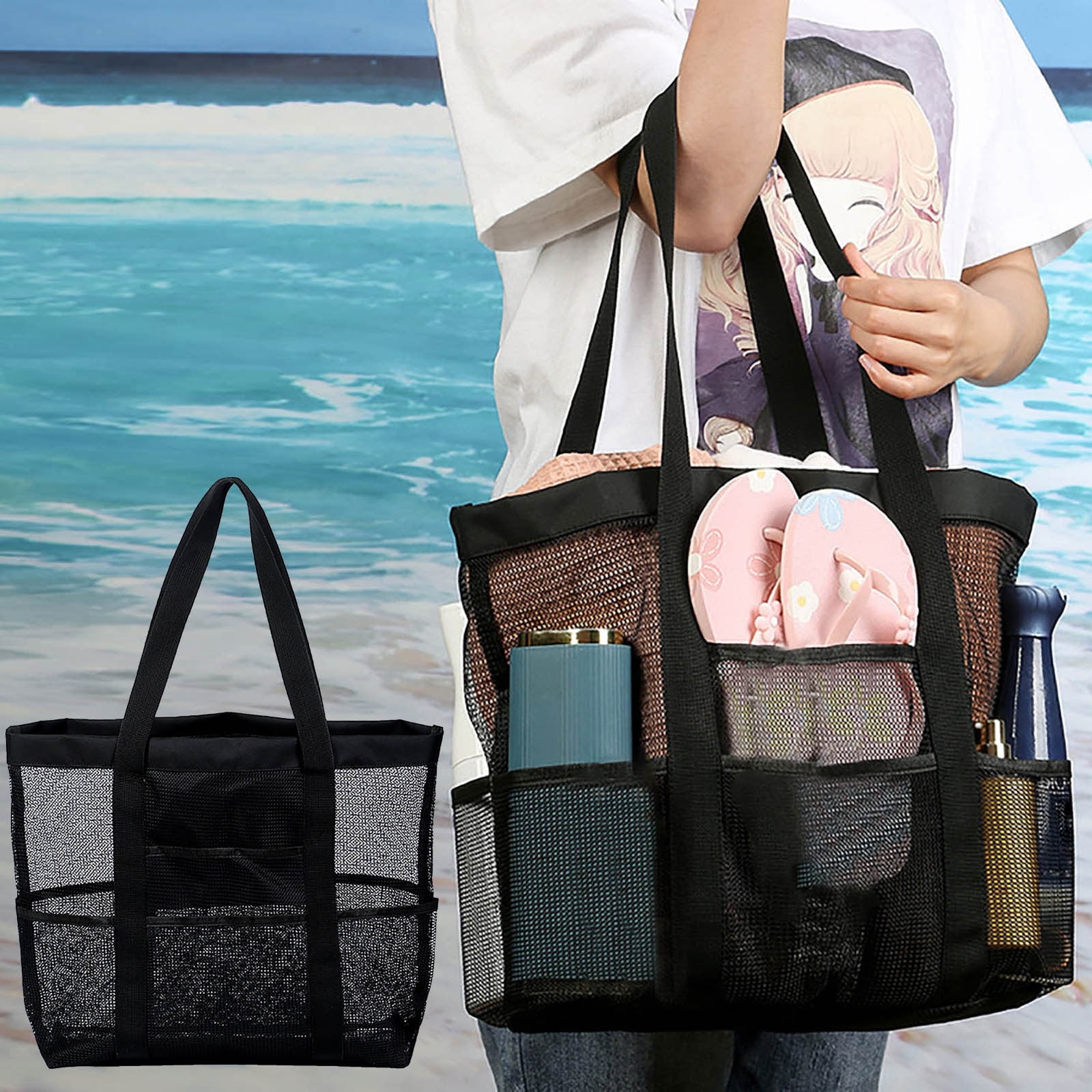 Click here for Riforla Mesh Beach Bags And Extra Large Beach Bag... prices