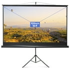 100 Inch Pull Down Projector Screen and Stand Portable Outdoor and ...