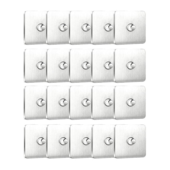 20Pc Self Adhesive Nails Wall Mount Non-Trace Screw Hook Stickers,Drill ...
