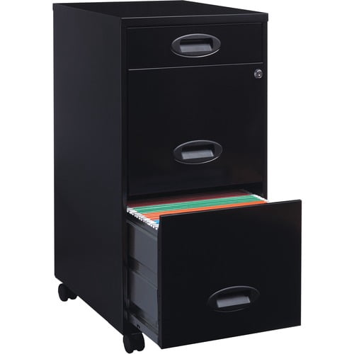 Lorell SOHO 18" 3-Drawer File Cabinet - 14.3" x 18" x 26.5" - 3 x ...