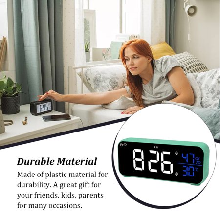 LED Digital Clock Temperature Humidity Music Timing Tools Voice Control ...