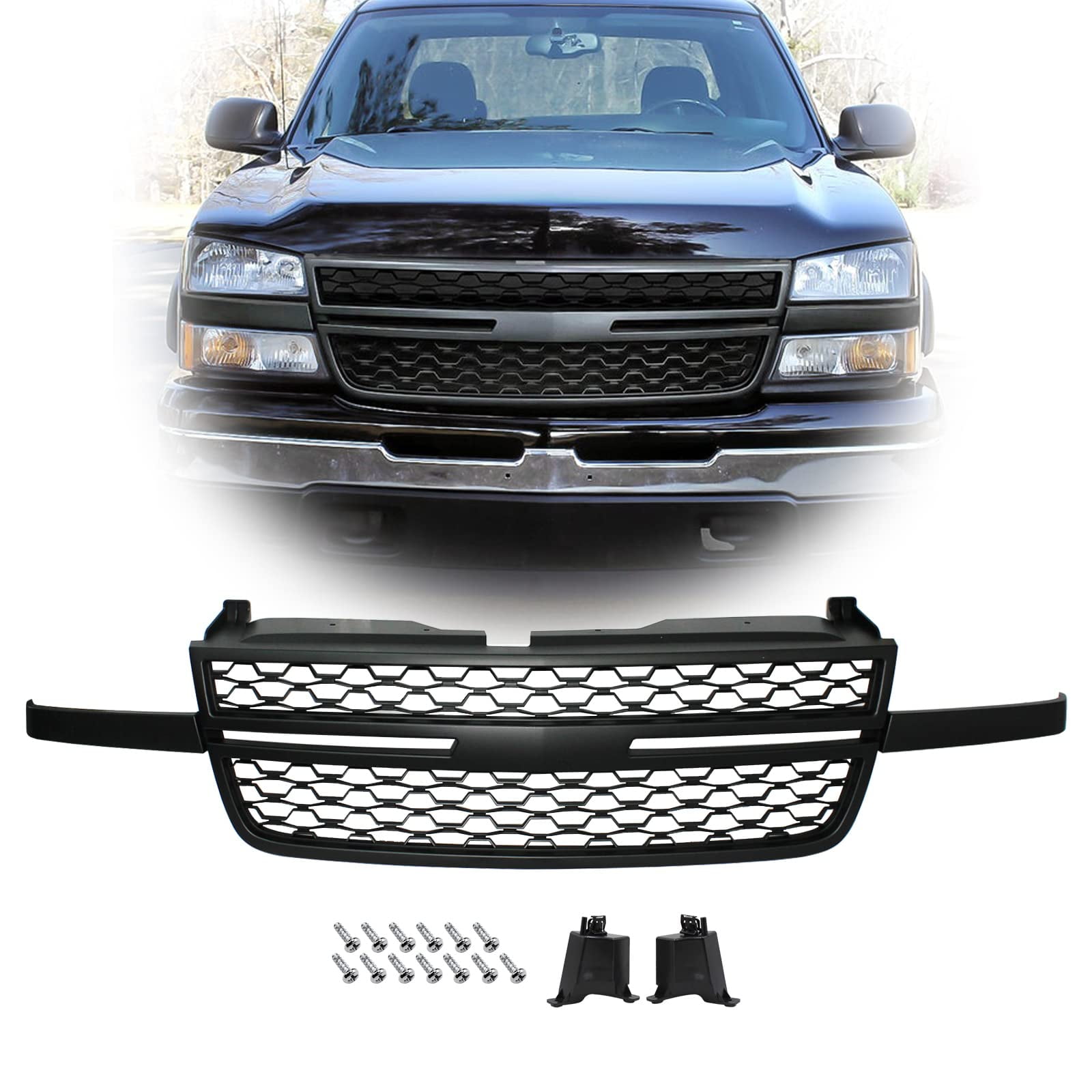 Click here for Laformo Silverado Grille - Front Upper Black Grill... prices