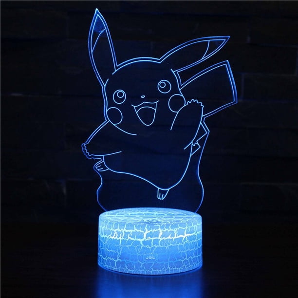 Pokemon Pikachu 3D LED Night Light Kawaii Anime figuras LED modelo ...