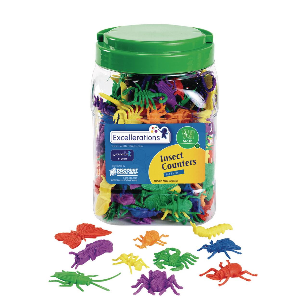 Excellerations Math Manipulatives Set of 144 Bug Counters 1.5" -2 ...