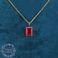 19 Carat Natural Emerald Cut Ruby in Gold Plated Jewelry Anniversary ...