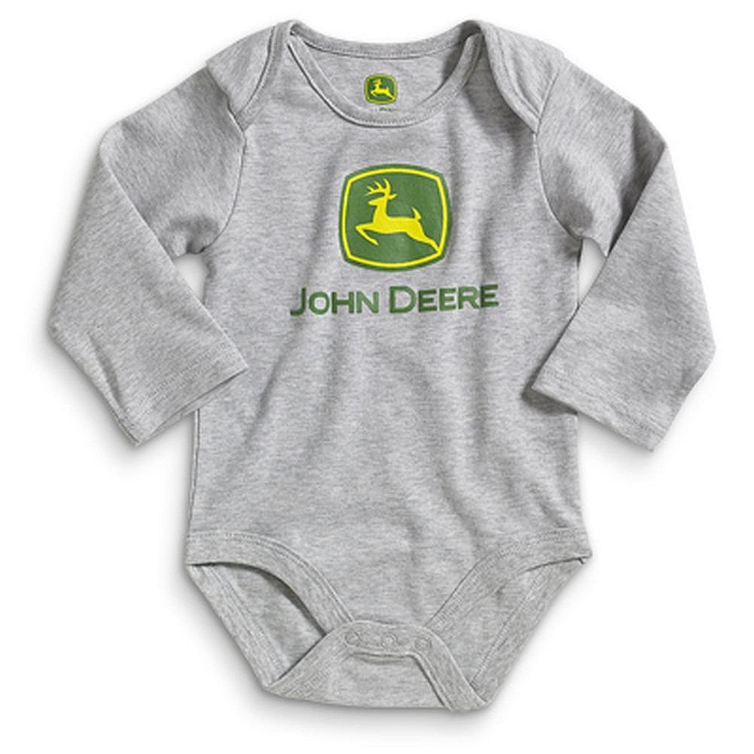 12 Month John Deere Longsleeve Logo Grey Onesie - Walmart.com
