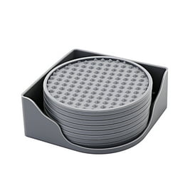 Drink Coasters with Holder Set of 6 Silicone Coasters Tabletop Protection for Any Table Type Black Walmart