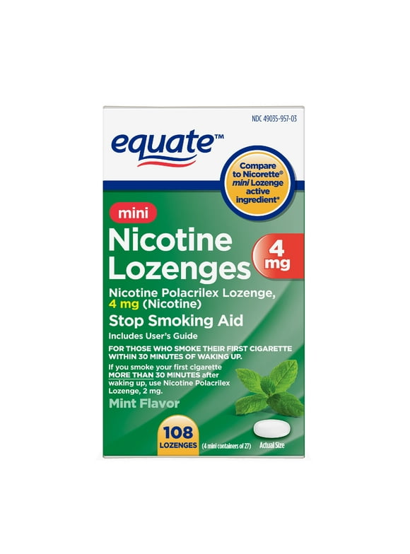 Nicotine Lozenges 4 Mg in Quit Smoking - Walmart.com