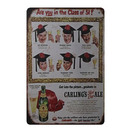 CARLING'S Red Cap ALE metal tin sign vintage style reproduction 12 x 8 ...
