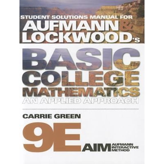 Pre-Owned Student Solutions Manual for Aufmann/Lockwood's Basic College ...