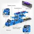 Transport Car Carrier Truck Toy Playset with 6 Mini Alloy Vehicles for ...
