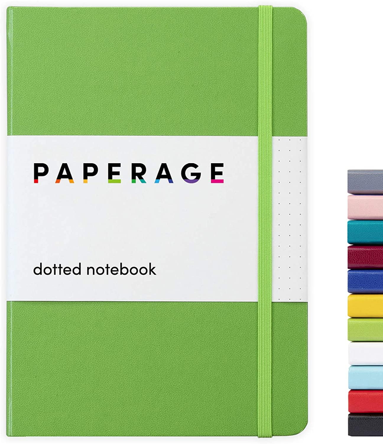PAPERAGE Dotted Journal Notebook, (Green), 160 Pages, Hardcover, 5.7” x ...