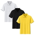 Boys 3 Pack Outfit Basic Short Sleeve Collared Shirt Multipack Set Soft ...