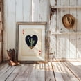 Affixzi Vintage Playing Card Wall Art - Retro Western Saguaro Cactus ...