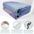 90x96in Quilt Bedding Set, Blue Purple Gradient Marble Texture ...