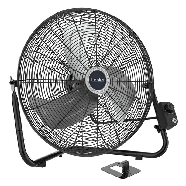 Lasko 20" Max Performance High Velocity Floor Fan with Wall Mount ...