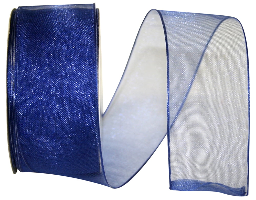 Reliant Ribbon - 25733W-050-09J, Woven Sheer Luxury Wired Edge Ribbon ...