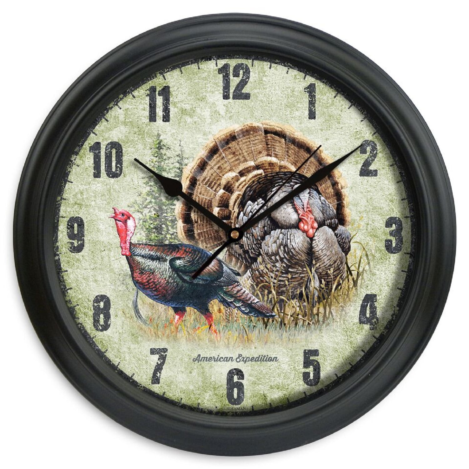 American Expedition 11.5in Diameter Clock - Wild Turkey - Walmart.com