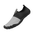 Quick-Dry Water Sports Barefoot Shoes, White and Orange Mesh, Slip-On ...