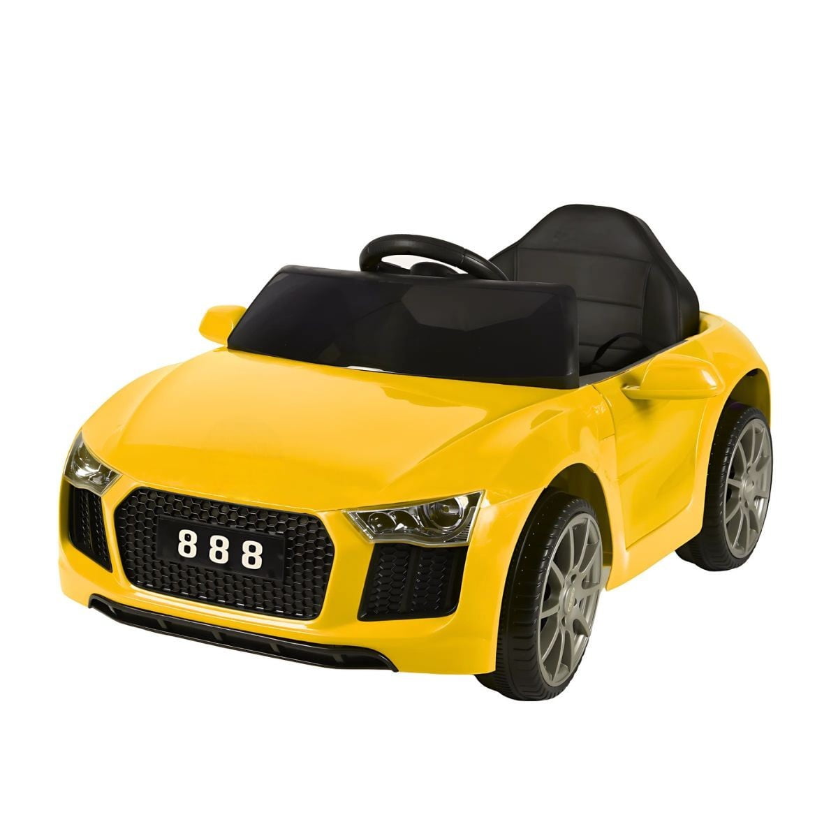 Montable Eléctrico Carro Aeiou B007 Con Faros Delanteros Amarillo | Bodega Aurrera en línea