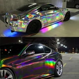 EZAUTOWRAP Holographic Dark Rainbow Neo Chrome Car Vinyl Wrap Vehicle ...