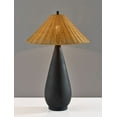 Adesso Lorelei 28" 1-Light Table Lamp with Brown Rattan Tapered Shade ...