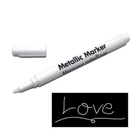 Metallic White Marker 0.7mm Extra Fine Point, 5-Inch - Walmart.com