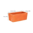 OUNONA Small Terracotta Clay Flower Pots with Hole Rectangular Cactus ...