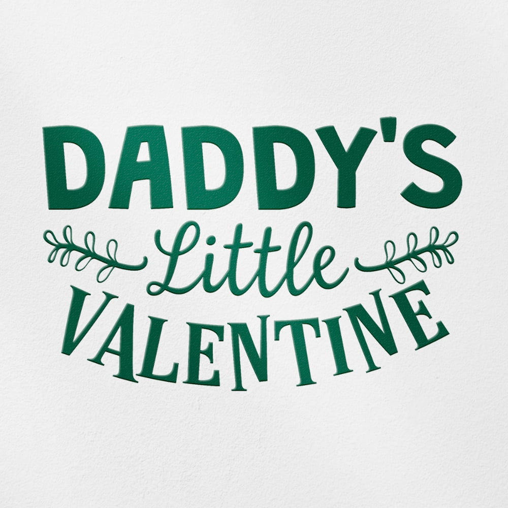 Transparent Decal Stickers Of Daddy'S Little Valentine (Green) Premium ...