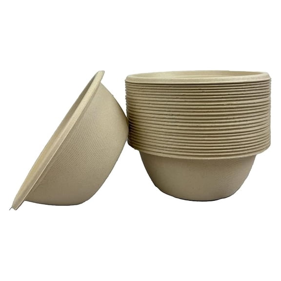 Round Paper Bowls - Compostable Heavy-Duty Eco-Friendly Disposable ...