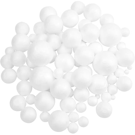 MAFNIO 300 Pieces 5 Sizes Solid Styrofoam Balls Foam Balls for Arts and ...