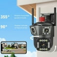 Security camera， 12MP PTZ 8K Dual Lens Screen Camera Outdoor Three ...