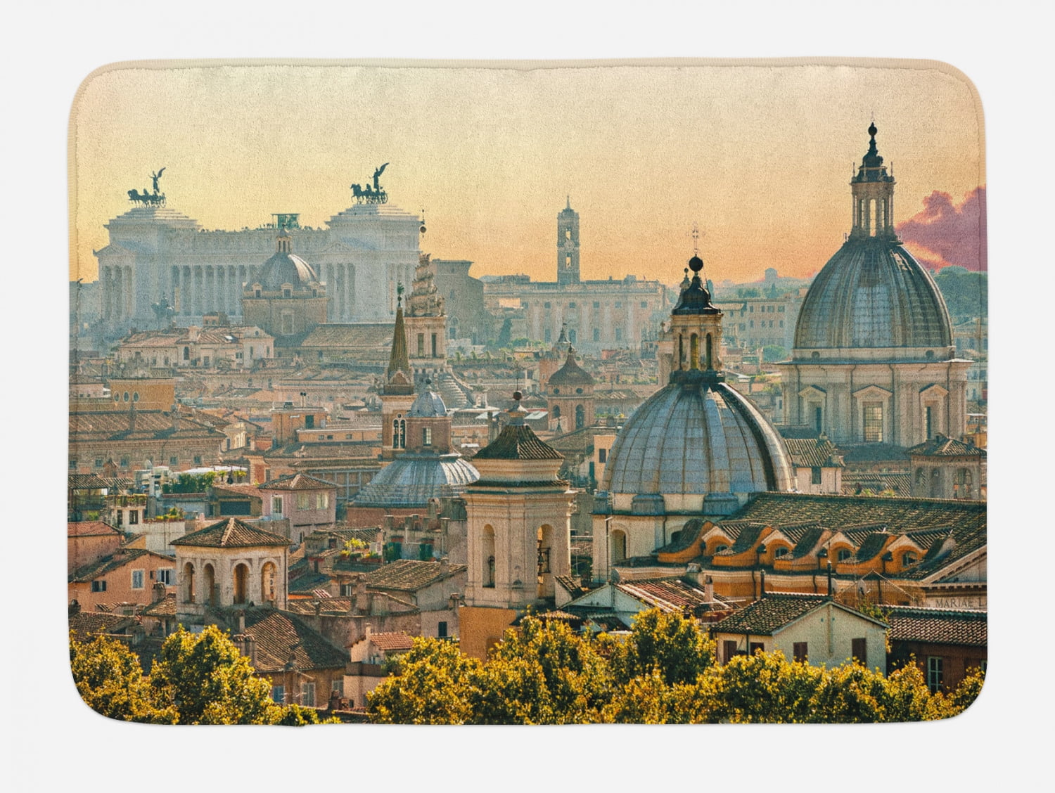 City Bath Mat, View of Rome from Castel Sant'Angelo Italy Historical ...